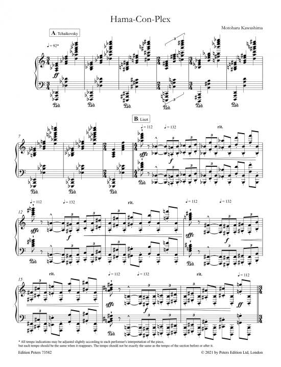 Kawashima: Hama-Con-Plex – Edition Peters Publications