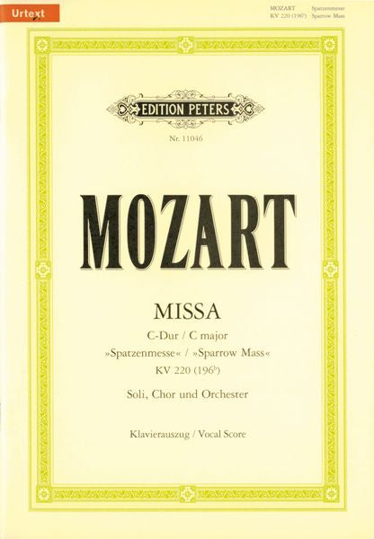 Mozart: Missa Brevis in C K220 – Edition Peters Publications