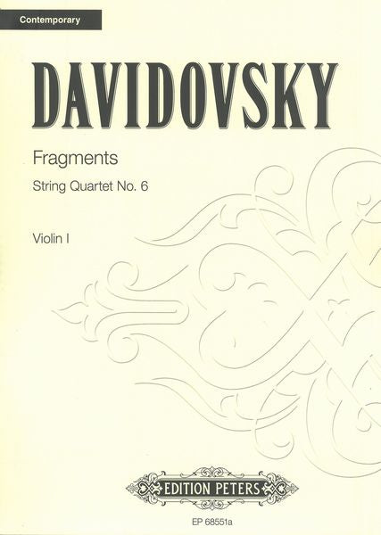 Davidovsky: Fragments – Edition Peters Publications