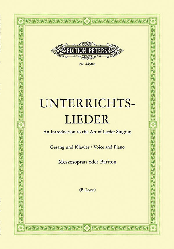 Losse: Album of 60 Lieder from Bach to Reger – Edition Peters Publications